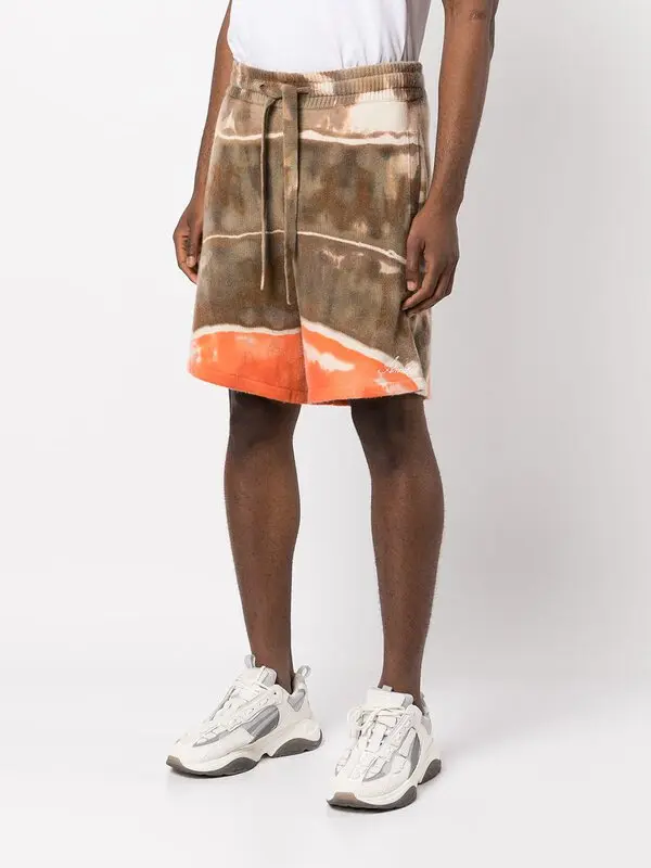 Amiri Tie-dye Cashmere Track Shorts