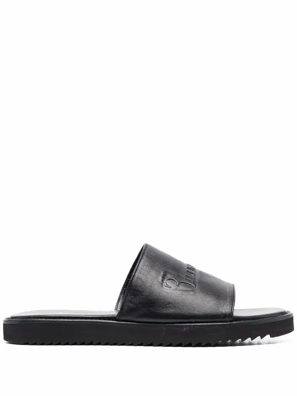BILLIONAIRE Leather Flat Slides