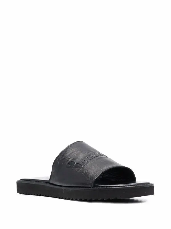 BILLIONAIRE Leather Flat Slides