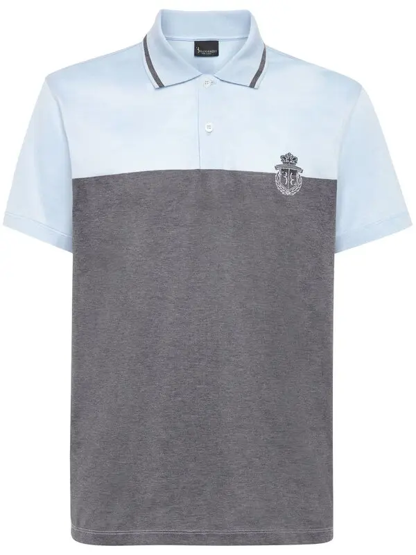 BILLIONAIRE Panelled Crest-embroidered T-shirt