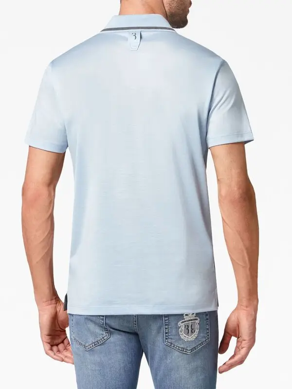 BILLIONAIRE Panelled Crest-embroidered T-shirt