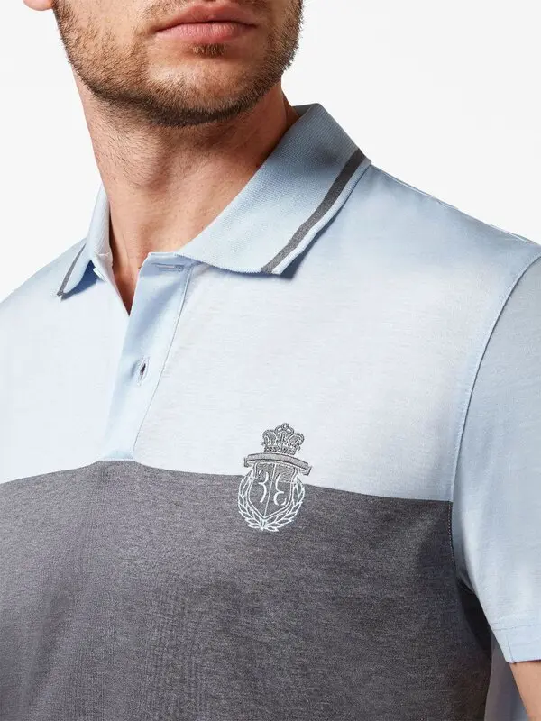 BILLIONAIRE Panelled Crest-embroidered T-shirt