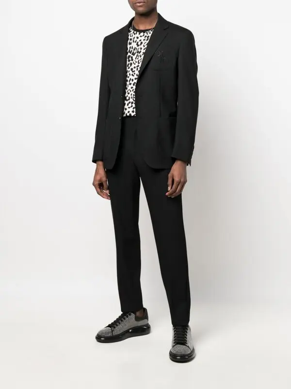 BILLIONAIRE Logo-embroidered Tailored Blazer