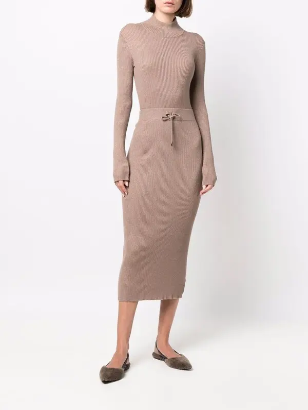 Brunello Cucinelli Ribbed-knit Knitted Top