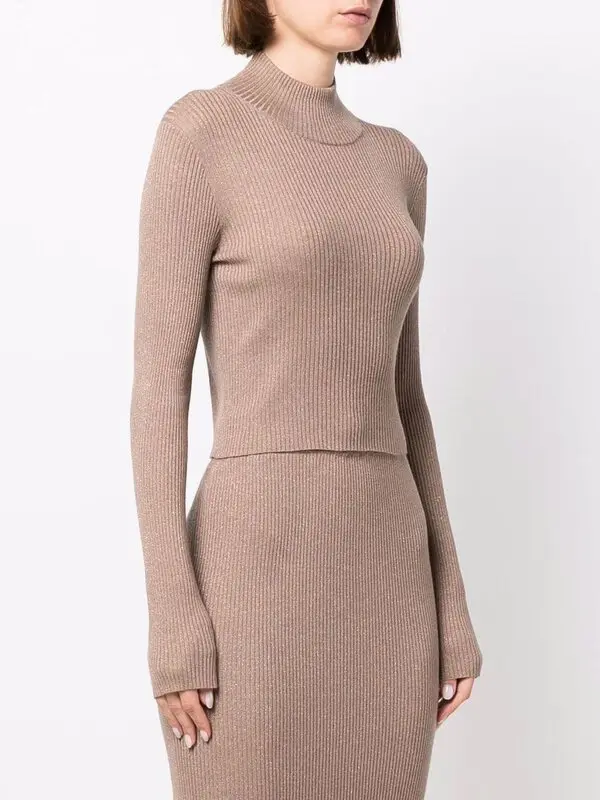 Brunello Cucinelli Ribbed-knit Knitted Top