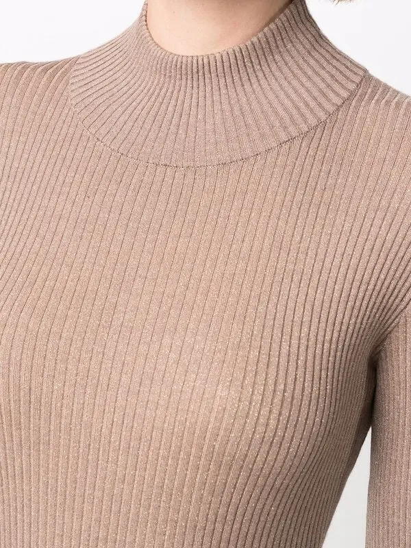 Brunello Cucinelli Ribbed-knit Knitted Top