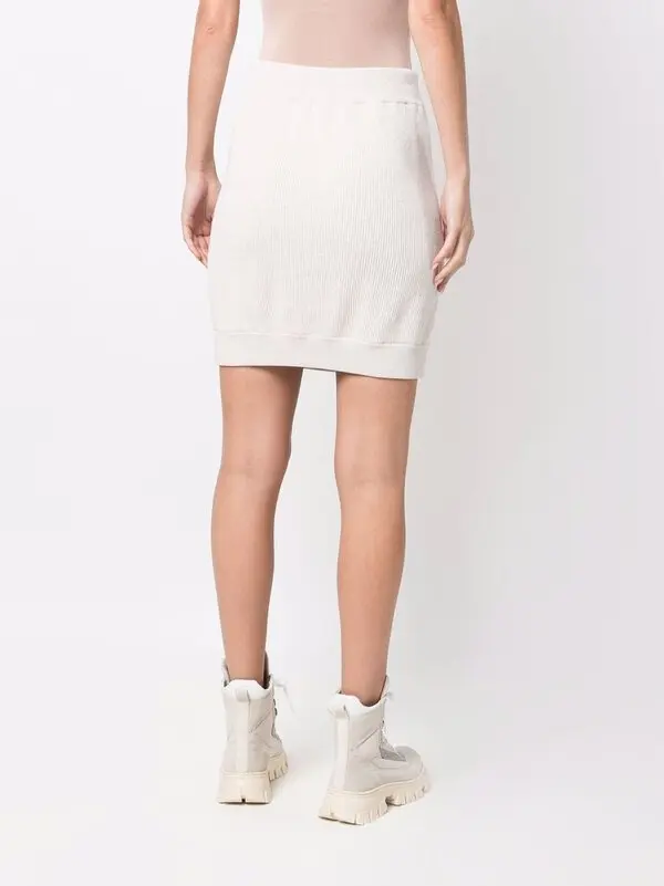 Brunello Cucinelli Ribbed-knit Drawstring Skirt