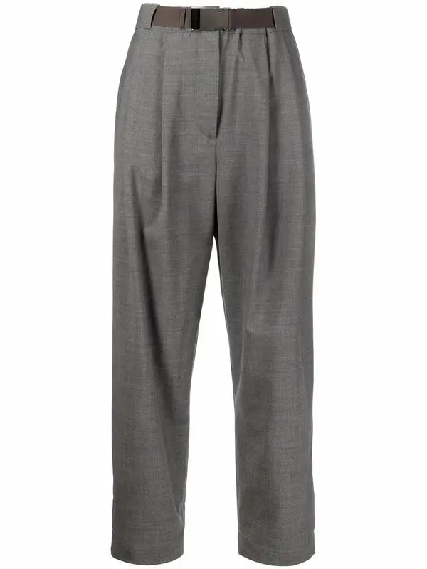 Brunello Cucinelli Cropped Straight-leg Trousers - Grey