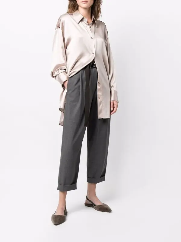 Brunello Cucinelli Cropped Straight-leg Trousers