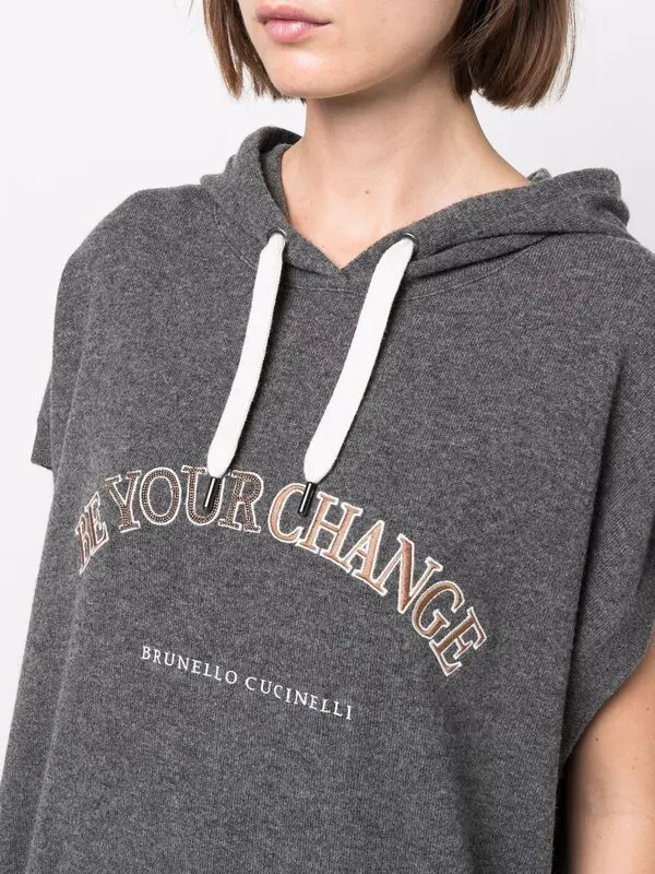 Brunello Cucinelli Slogan-print Hoodie
