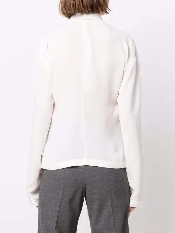 Brunello Cucinelli Wrap Long-sleeve Blouse