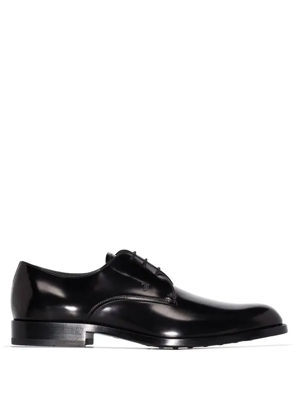 TOD'S Polished Leather Derby Shoes - Black