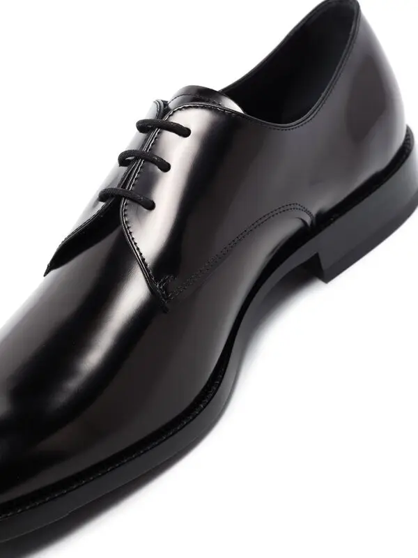 TOD'S Polished Leather Derby Shoes - Black