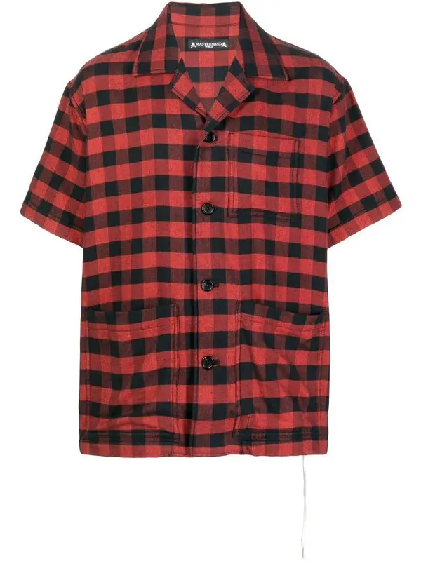 MASTERMIND WORLD Plaid-check Embroidered Shirt