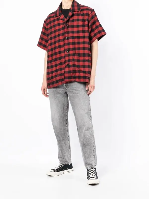 MASTERMIND WORLD Plaid-check Embroidered Shirt