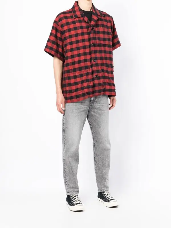 MASTERMIND WORLD Plaid-check Embroidered Shirt