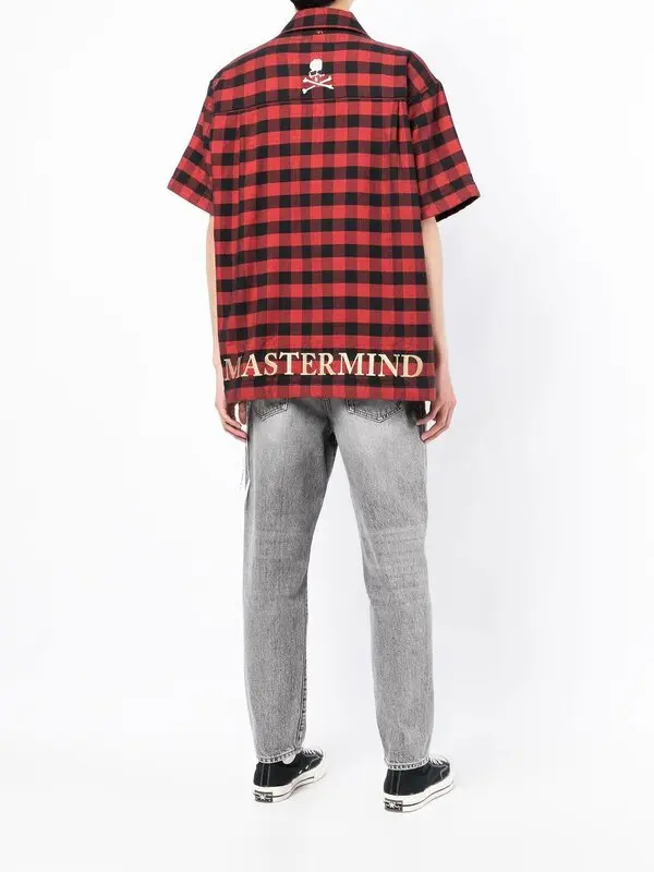 MASTERMIND WORLD Plaid-check Embroidered Shirt