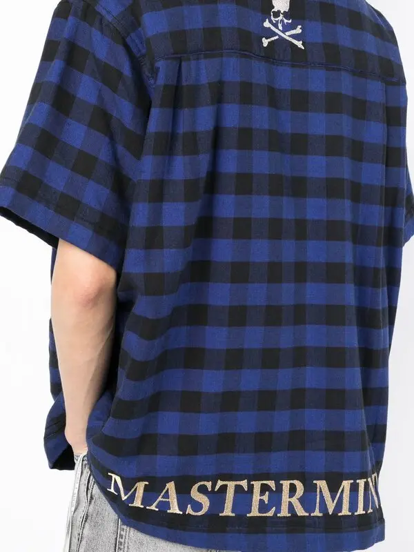MASTERMIND WORLD Plaid-check Embroidered Shirt