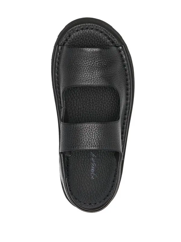 Marsèll Slingback Leather Sandals - Black
