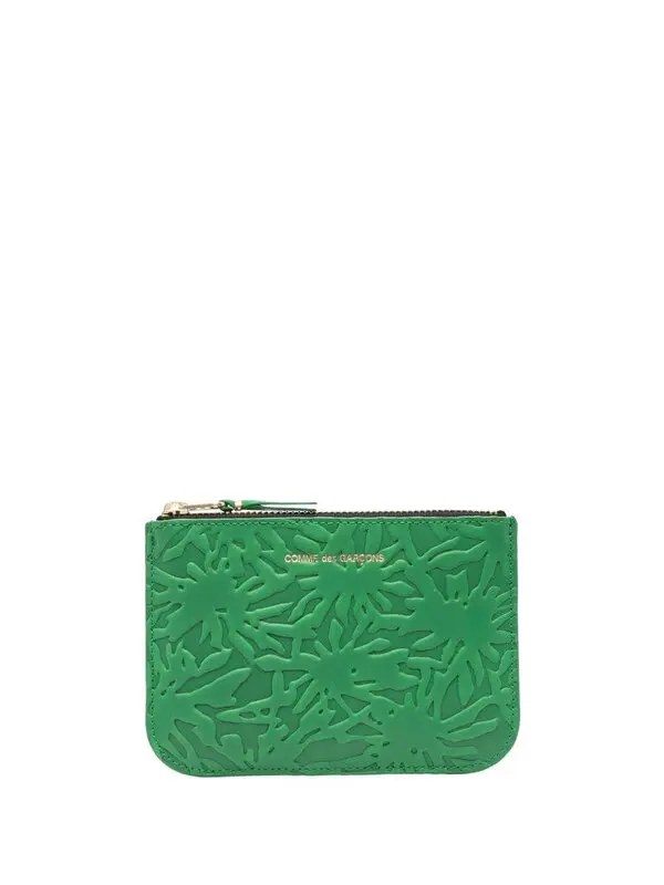 Comme Des Garçons Embossed Leather Wallet - Green