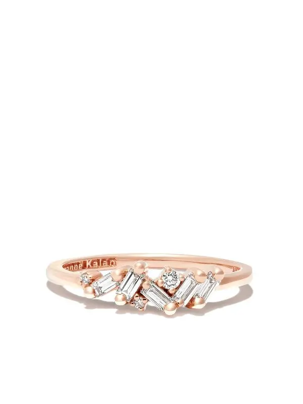 SUZANNE KALAN 18kt Rose Gold Fireworks Diamond Eternity Ring - Pink