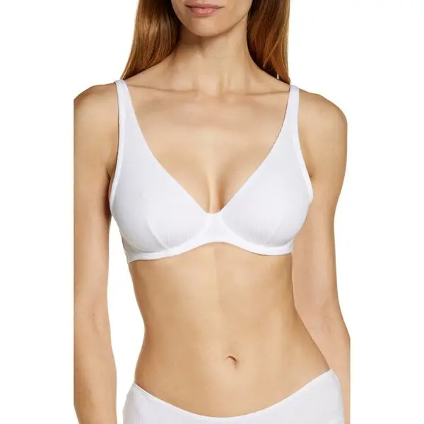 Simone Perele Eugenie Plunge Underwire Bra - White