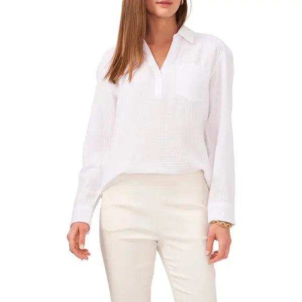 Chaus V-neck Collared Blouse