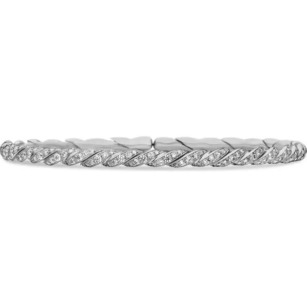 David Yurman Pavéflex Single Row Diamond Bracelet - White Gold/diamond