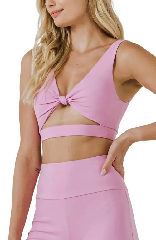 GREY LAB Knotted Cutout Crop Tank