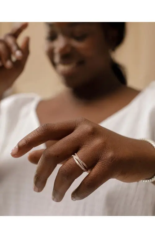 Monica Vinader Triple Rolling Diamond Ring