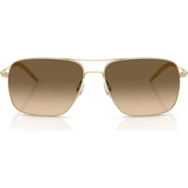 Oliver Spencer Clifton Aviator Sunglasses - Gold/moss Gradient