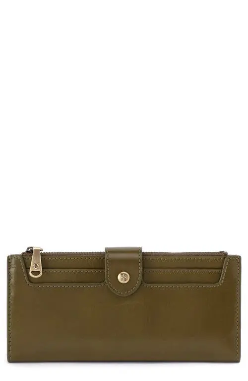Hobo Dunn Leather Continental Wallet - Olive Veil