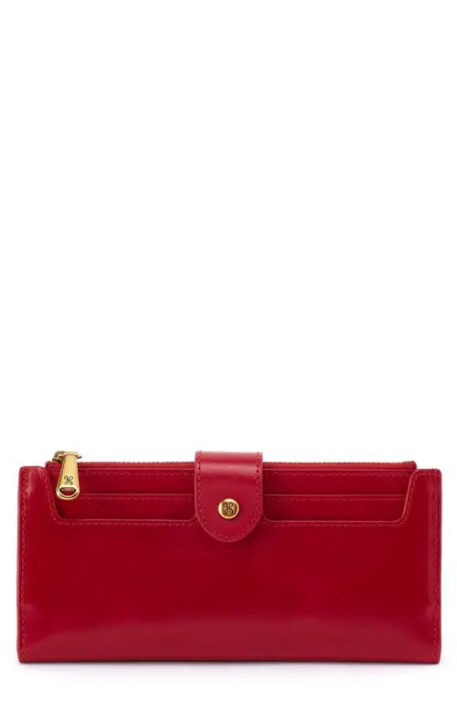 Hobo Dunn Leather Continental Wallet - True Red