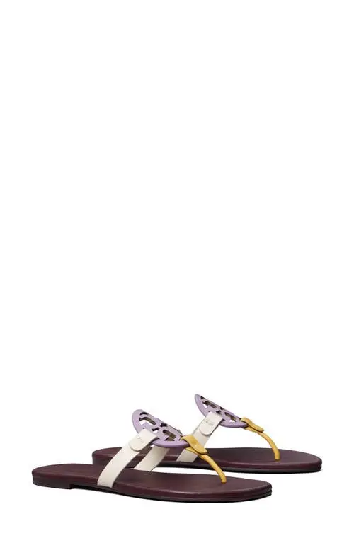 Tory Burch Miller Soft Thong Sandal - Lavender/cornbread/plum