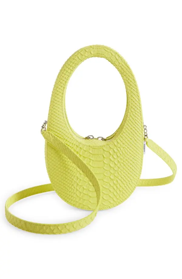 Coperni Mini Swipe Leather Crossbody Bag - Yellow