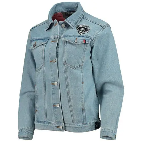 THE WILD COLLECTIVE D.c. United Printed Denim Trucker Jacket