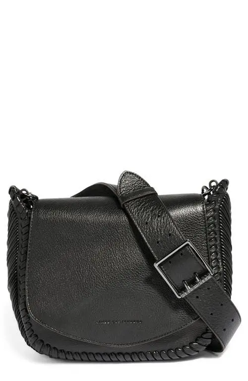 AIMEE All For Love Leather Crossbody Bag - Black