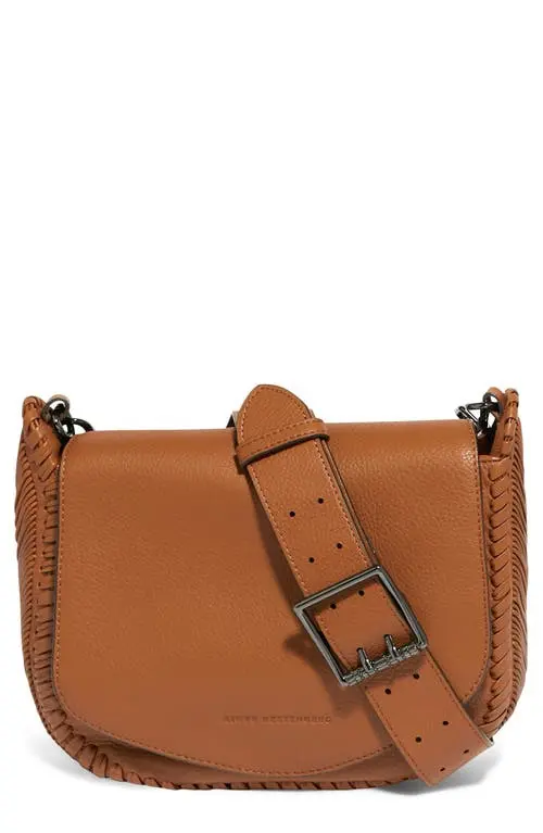 AIMEE All For Love Leather Crossbody Bag - Chestnut