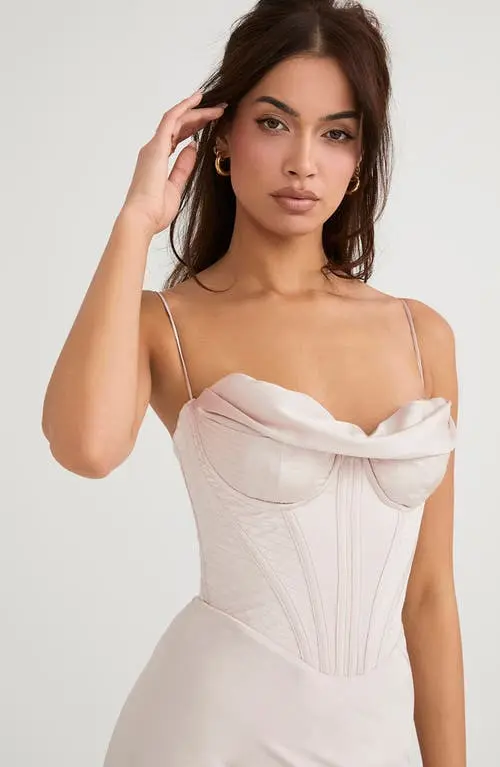 myrna satin corset dress House Of Cb - Crystal MATERIAL:Viscose Elegant Halter Burgundy Glitter West Coast Leather Tangerine Perfect for elegant evenings