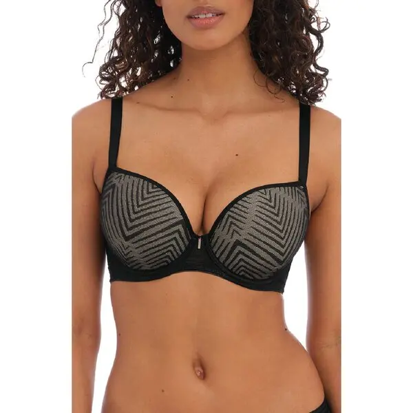 Freya Tailored Plunge Underwire T-shirt Bra - Black