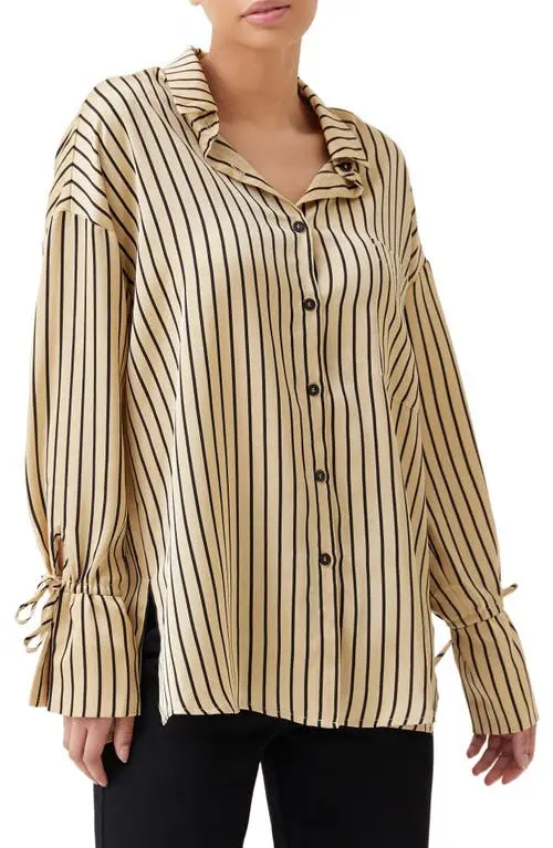 4TH & RECKLESS Rodell Tie Cuff Shirt