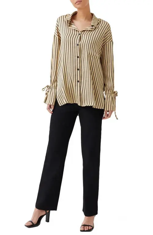 4TH & RECKLESS Rodell Tie Cuff Shirt