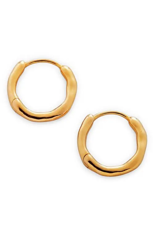 Monica Vinader Siren Muse Huggie Hoop Earrings - Gp