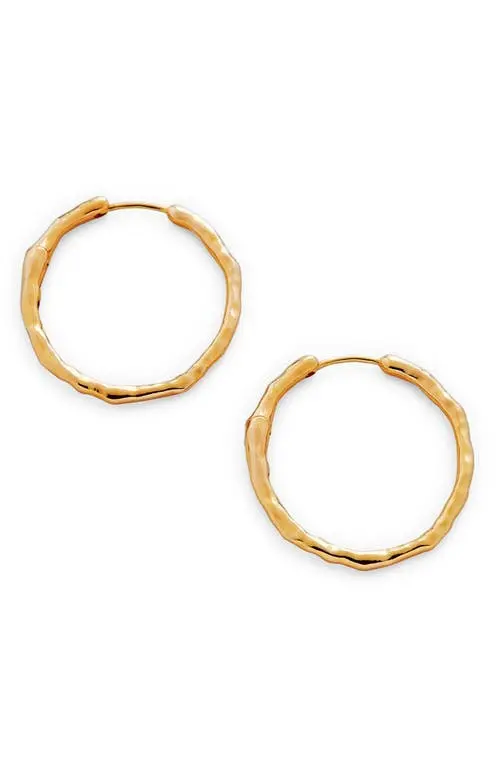 Monica Vinader Siren Muse Medium Hoop Earrings - Gp