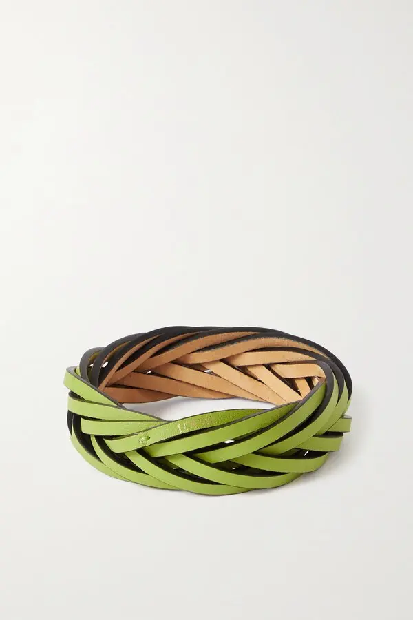 Loewe Paula's Ibiza Braided Leather Bangle
