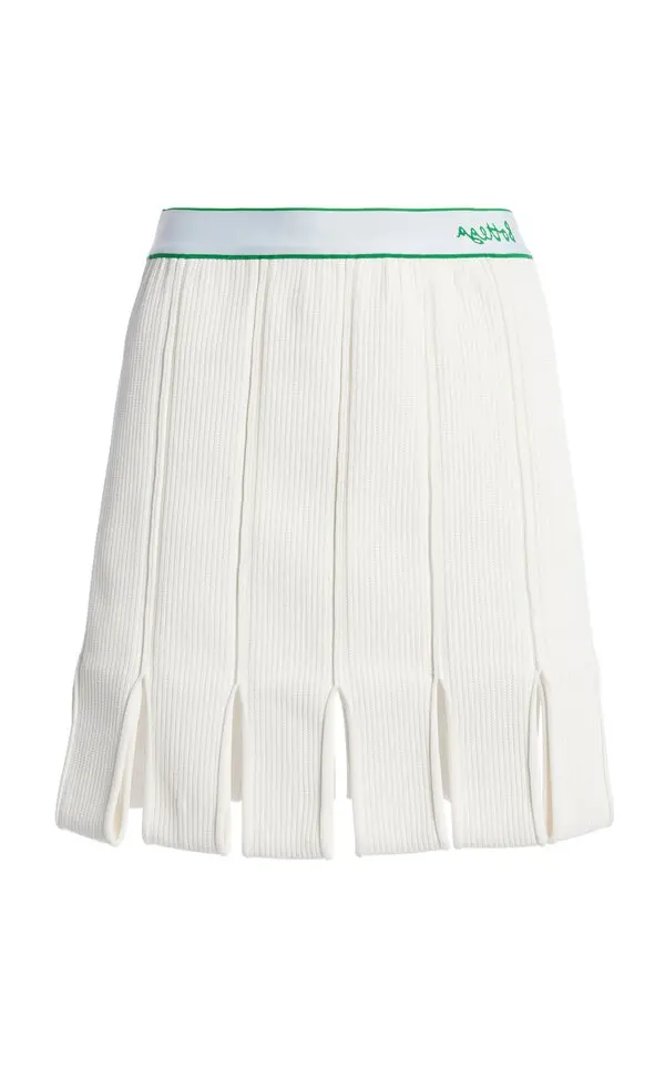 Bottega Veneta Logo Mini Skirt - White