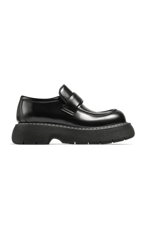 Bottega Veneta Osaka Leather Platform Loafers