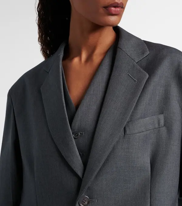 THE FRANKIE SHOP Gelso Oversized Blazer - Grey