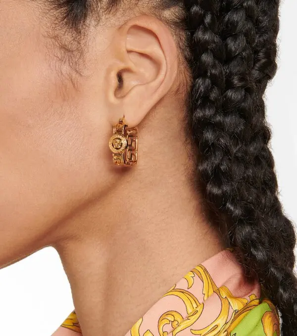 Versace Greca Hoop Earrings