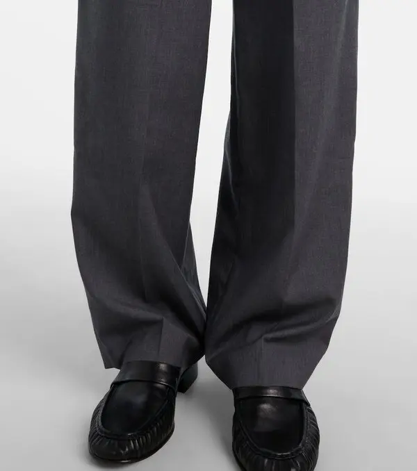 THE FRANKIE SHOP Gelso High-rise Wide-leg Trousers - Grey